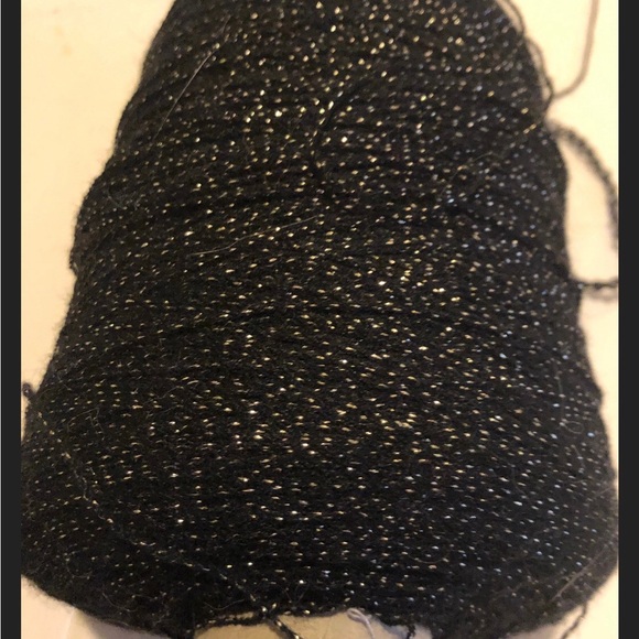 No Brand | Other | Vintage Black With Gold Specks Thread Yarn Cone ...